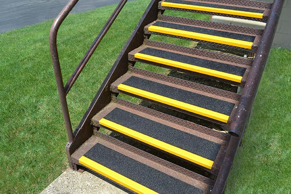 Grit Surface Fiberglass Stair Treads are Fiberglass Step Covers by ...